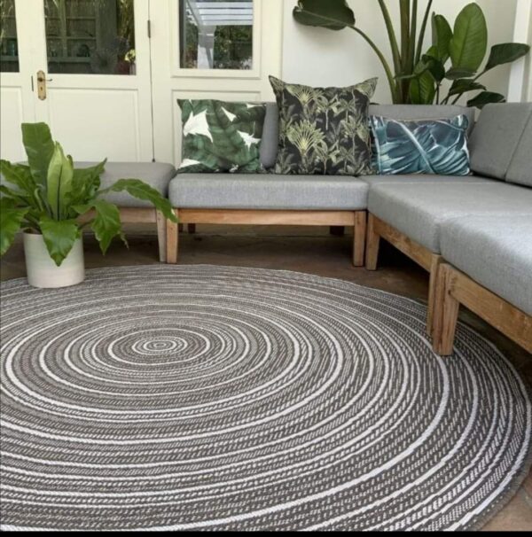 Shop Modern Round Brown Patio Outdoor Rugs| Shop Rugs